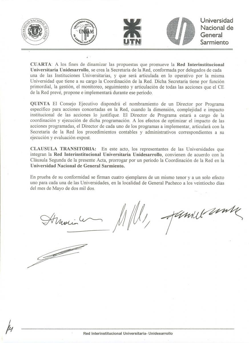 Actas Complementarias | Unidesarrollo